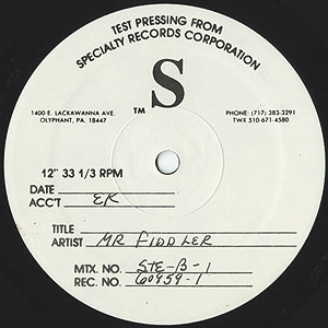 Mr. Fiddler (Amp Fiddler & Bubz Fiddler) / With Respect (Test Promo LP ...