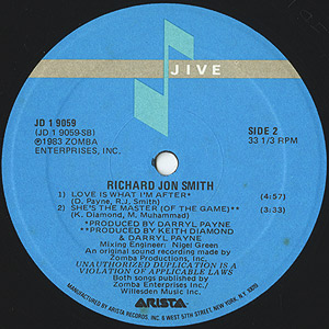 Richard Jon Smith / She's The Master(Of The Game)/Love Is What I'm ...