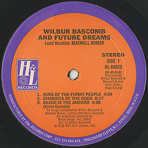 Wilbur Bascomb and Future Drams / S.T.(LP) / H&L 1977 USオリジナル VG+/EX ...