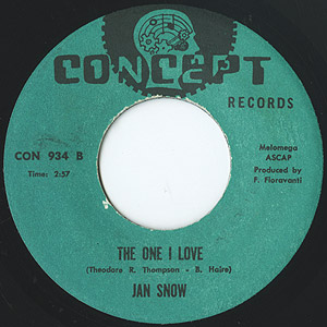 Jan Snow / The One I Love /The Girls and Guys (7inch) / Concept USオリジナル ...