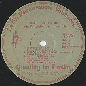 Latin Percussion Jazz Ensemble / Just Like Magic(LP) / Latin Percussion ...