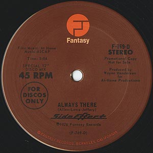 Side Effect / Always There(Promo12inch) / Fantasy 1976 USオリジナル EX ...