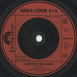 Area Code 615 / Stone Fox Chase(7inch) / Polydor 1970 UK盤 EX ...