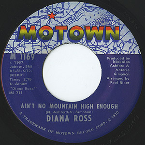 Diana Ross / Ain't No Mountain High Enough(7inch) / Motown 1970 USオリジナル盤 EX- | Groovenut Records ...