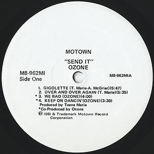 Ozone / Send It(Promo LP) / Motown 1981 USオリジナル盤 VG+/EX | Groovenut ...