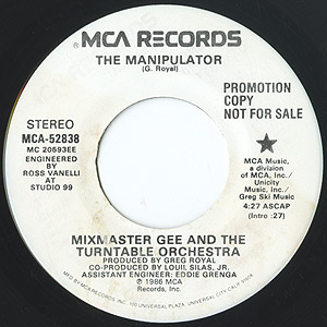 Mixmaster Gee & The Turntable Orchestra / The Manipulator (7inch) / MCA ...