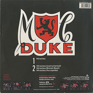 MC Duke / Miracles(12inch) / BCM 1988 西ドイツオリジナル盤 EX-/VG+ | Groovenut ...