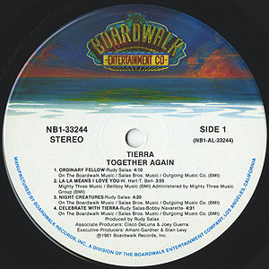 Tierra / Together Again (LP) / Boardwalk Entertainment Co 1981 USオリジナル盤 ...