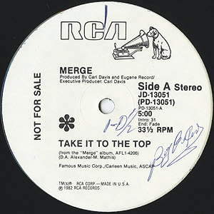 Merge / Take It To The Top/Volcanic Voodoo(Promo12inch) / RCA 1982 US ...