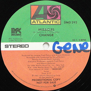 Change / Miracles(Promo12) / Atlantic 1981 USオリジナル | EX | Groovenut ...