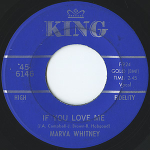 Marva Whitney / Unwind Yourself/If You Love Me(7inch) / King USオリジナル盤 ...