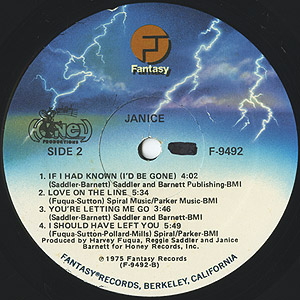 Janice / S.T.(LP) 2nd / Fantasy 1975 US盤 EX-/EX- | Groovenut Records ...
