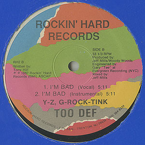 Too Def / I Am Who I Am/I'm Bad(12inch) / Rockin' Hard 1987 USオリジナル盤 S ...