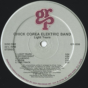 Chick Corea Elektric Band / Light Years(LP) / GRP 1987 USオリジナル盤 EX-/EX ...