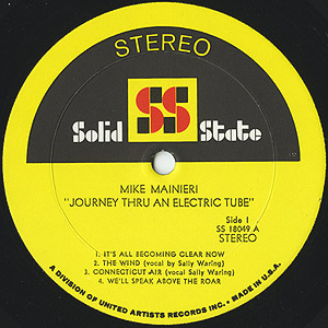 Mike Mainieri / Journey Thru An Electric Tube(LP) / Solid State USオリジナル ...