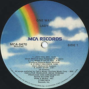 One Way / Lady(LP) / MCA 1984 USオリジナル盤 EX-/EX- | Groovenut Records SOUL ...