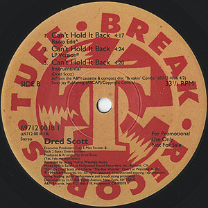 Dred Scott / Back In The Day(12inch) / Tuff Break 1994 USオリジナル盤 NM ...