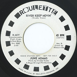 June Adams / Rive Keep Movin'(Promo7inch) / Roulette 1966 USオリジナル盤 EX ...