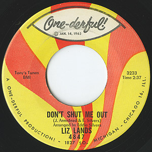 Liz Lands / Don't Shut Me Out (7inch) / One-Derful 1967 USオリジナル盤 EX ...