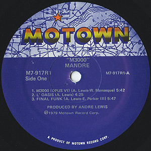 Mandre / M3000(LP) / Motown 1979 USオリジナル盤 EX-/VG+ | Groovenut Records ...