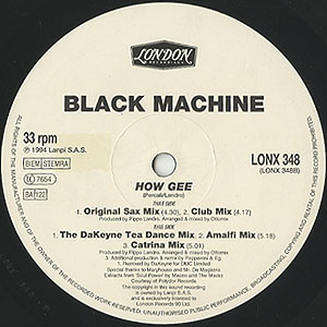 Black Machine / How Gee(12inch) / London 1994 UKオリジナル EX-/EX ...