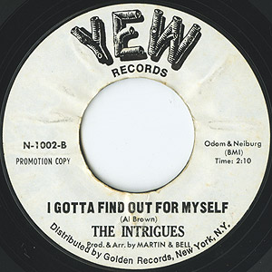 The Intrigues / I'm Gonna Love You (7inch) / Yew USオリジナル盤 VG+ | Soul ...