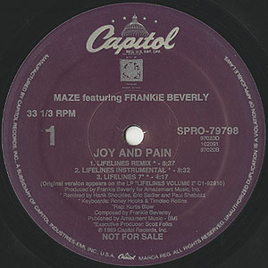 Maze featuring Frankie Beverly / Joy and Pain(Remix)(12inch) / Capitol ...