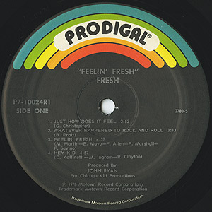Fresh / Feelin' Fresh(LP) / Prodigal 1976 USオリジナル盤 VG+/EX | Groovenut ...