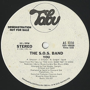S.O.S. Band / There Is No Limit/You(Promo12inch) / Tabu 1981 USオリジナル盤 NM | Groovenut Records ...